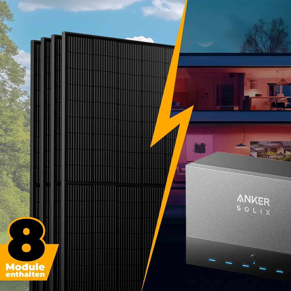 Anker Power Dock Set mit Speicher 4000W - inkl. 2x Anker SOLIX Solarba